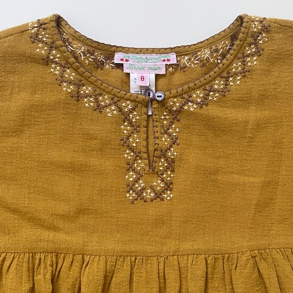 Bonpoint | Dresses | Bonpoint Brode Main Girls Mustardytan Gauzy ...